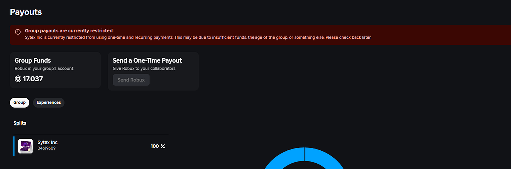 Roblox New Group Payout System - Creator Hub (create.roblox.com) Bugs ...