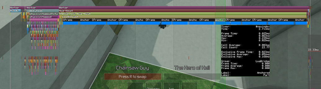 Microprofiler showing anchor and cframe taking serveral ms - Scripting Support - Developer Forum ...