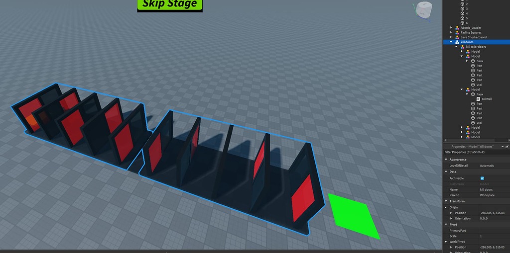 I have made kill color doors where you pick a color to walk through for ...