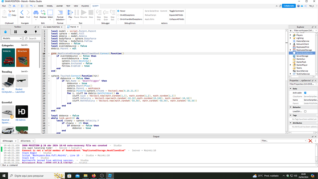 Function Action Issue Scripting Support Developer Forum Roblox
