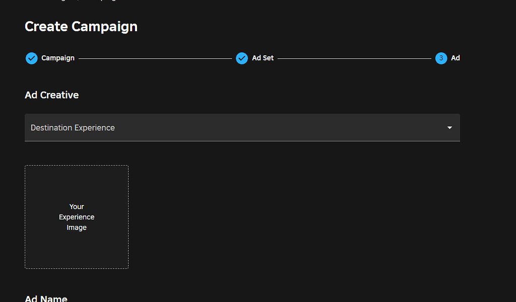 Ads Manager | My game is not showing in "Destination Experience" - Platform Usage Support ...