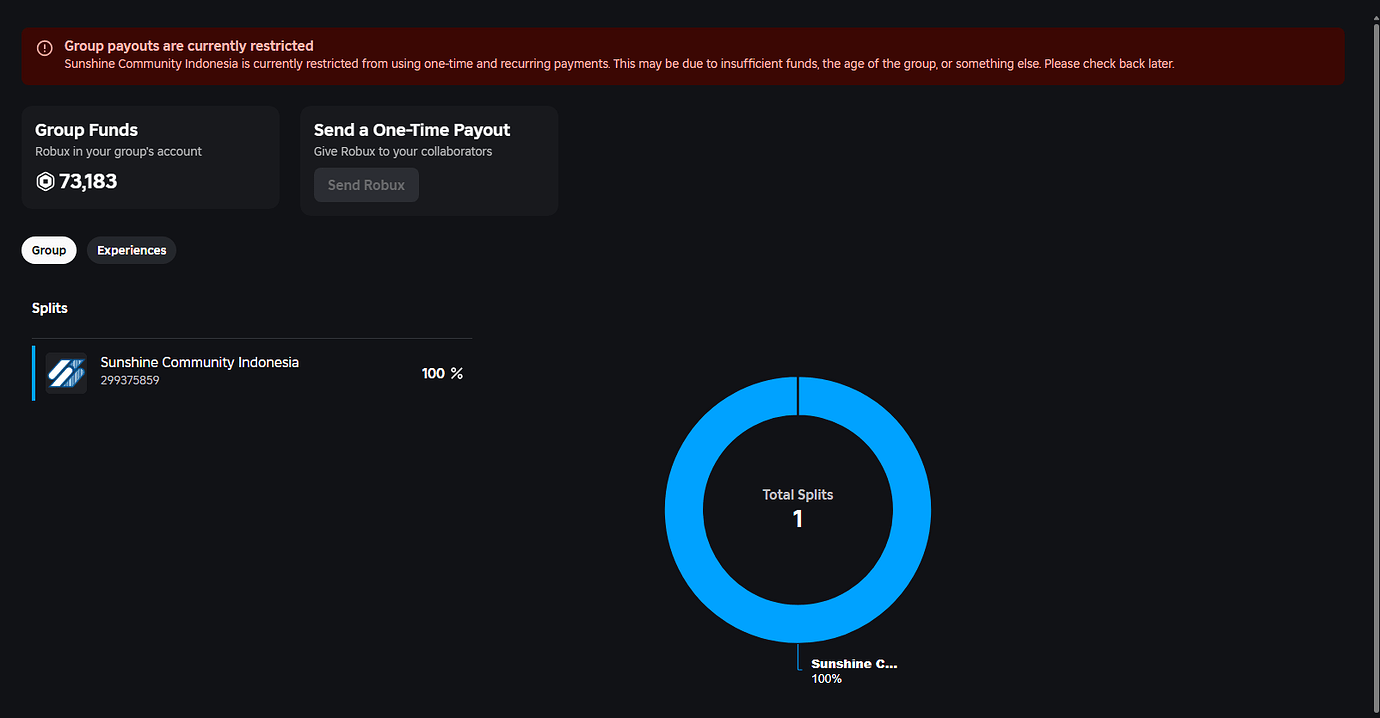Group Payout Problem - Platform Usage Support - Developer Forum | Roblox