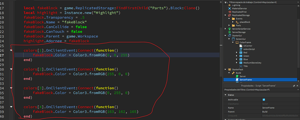 Help: I don't know why doesn't receive him! - Scripting Support - Developer Forum | Roblox