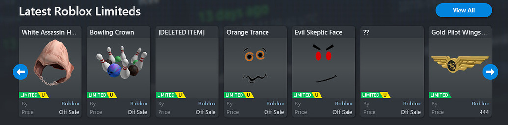 Glitched LimitedU Accessories That Released In A Broken State That ...