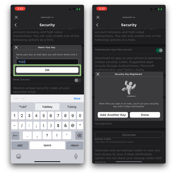 2FA via Security Key - Now Available on the Roblox iOS App ...