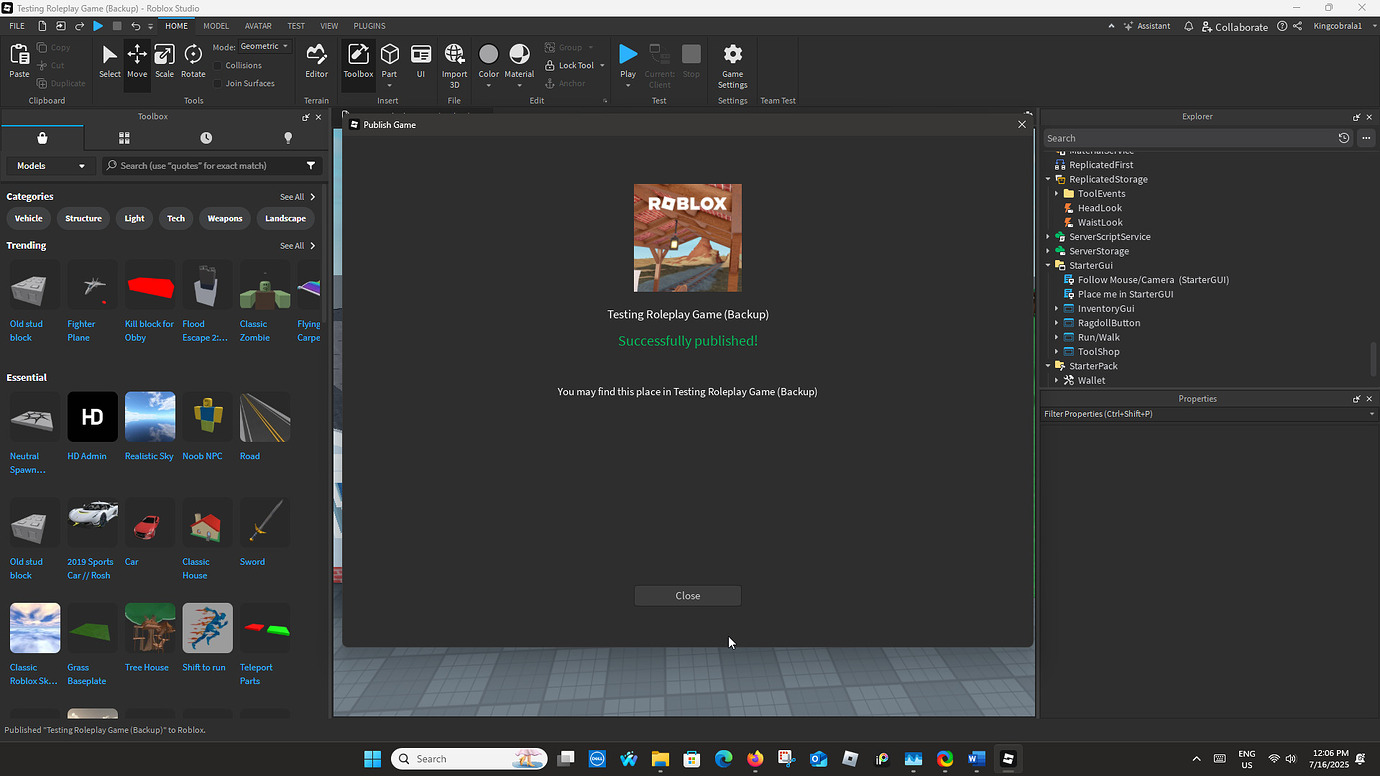 Publishing Errors - Scripting Support - Developer Forum | Roblox