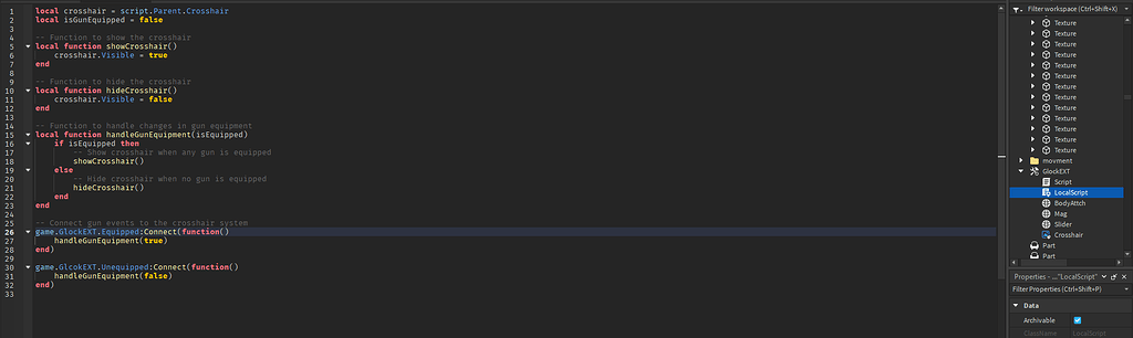 Can't get crosshair script to work - Scripting Support - Developer Forum | Roblox