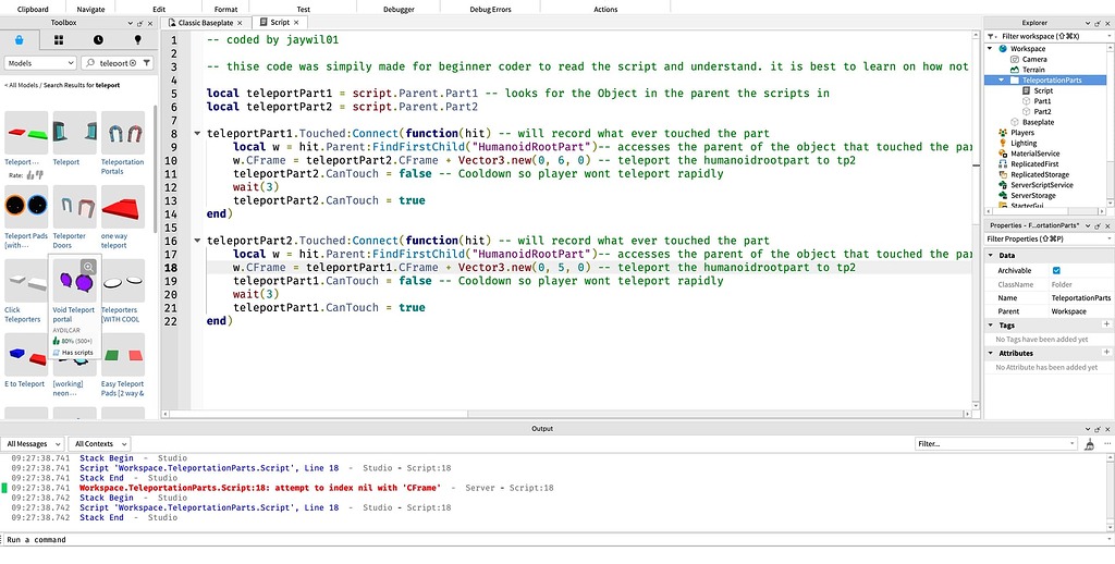 Weird Error In My Code - Scripting Support - Developer Forum | Roblox