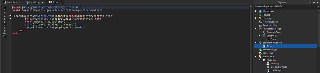 Showing a GUI on a clicked players screen when having a tool equipped - Scripting Support ...