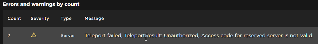 Error appears randomly: Attempted to teleport to a place that is ...