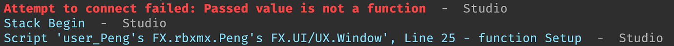 Error on function (?) - Scripting Support - Developer Forum | Roblox