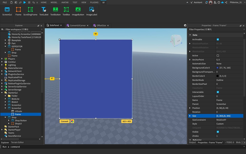 Offset-Based GUI Positioning Bug with UIScale in Roblox Studio - Studio Bugs - Developer Forum ...