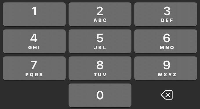 type number pad