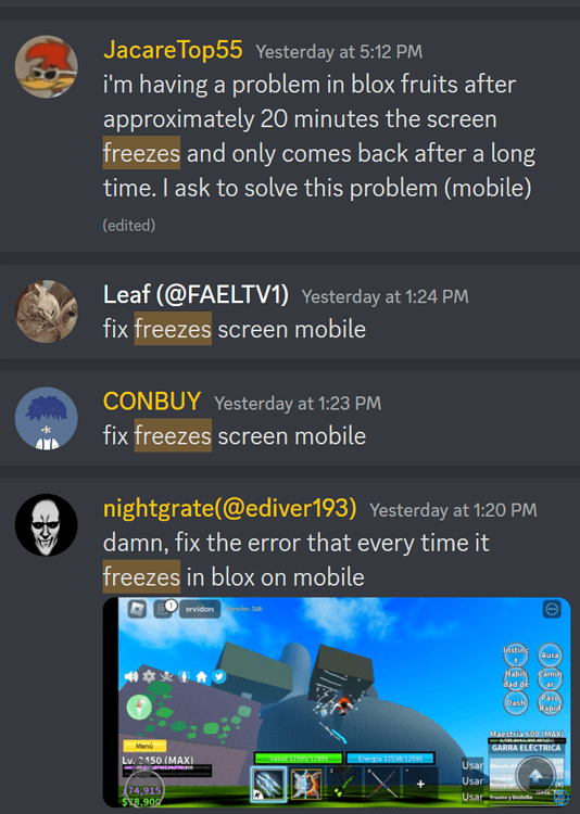 Blox Fruits Mobile Device Freezing - Engine Bugs - Developer Forum | Roblox