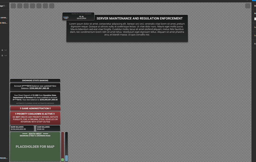UI Design Mockup for RCPD:FR - Creations Feedback - Developer Forum ...