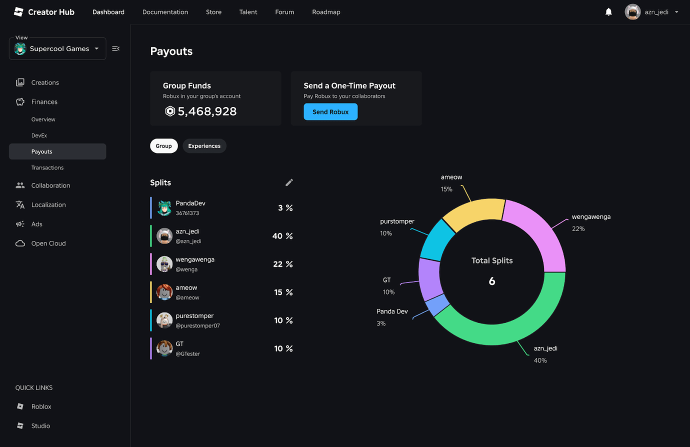 Manage Group revenue in Creator Hub and split profit per experience ...