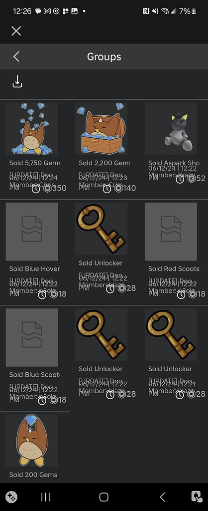 Mobile App Group Sales History Formatted Poorly - Roblox Application and Website Bugs ...