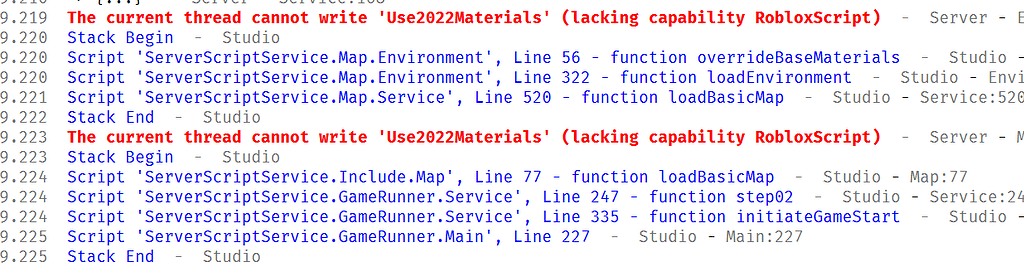 MaterialService.Use2022Materials cannot be accessed by scripts or command line even though ...