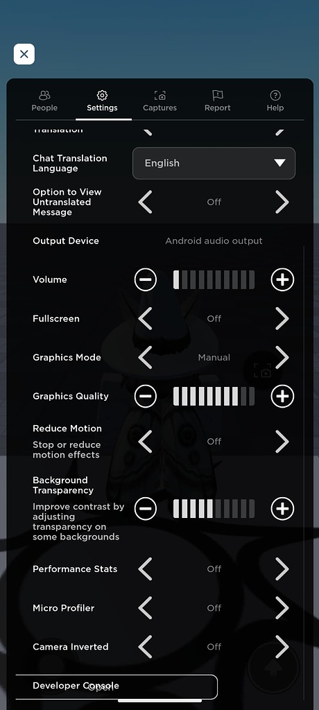Developer Console Button Overlaps With Option Text In Portrait Mode Engine Bugs Developer