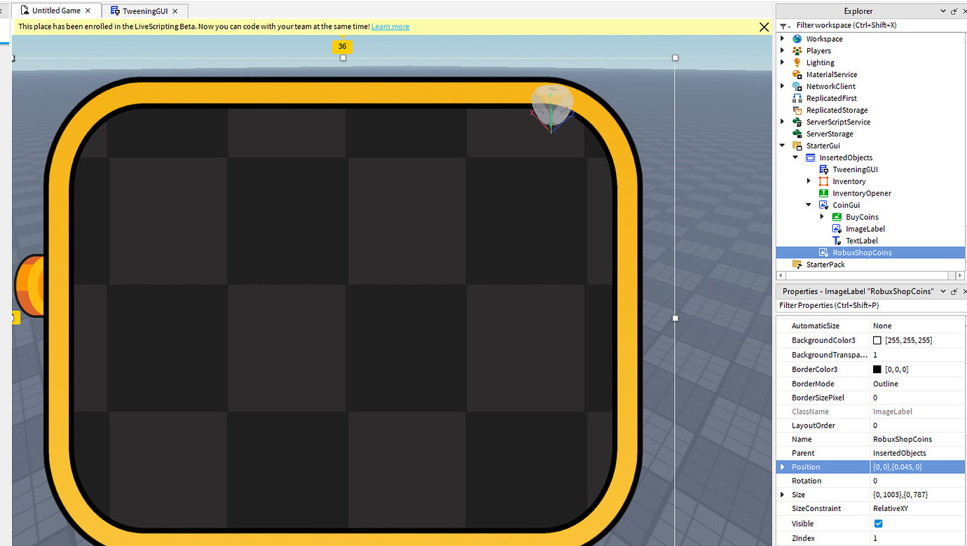 Why is my GUI tween not working? - Scripting Support - Developer Forum | Roblox