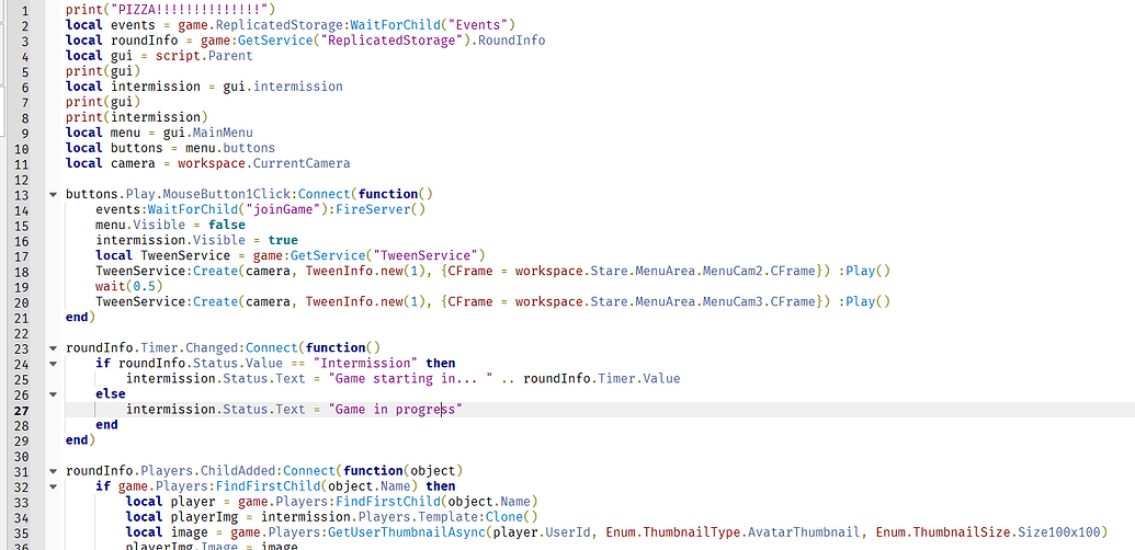 Attempt to index nil with 'intermission' - Scripting Support ...
