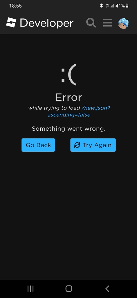 Forum error page keeps appearing - Forum Bugs - Developer Forum | Roblox