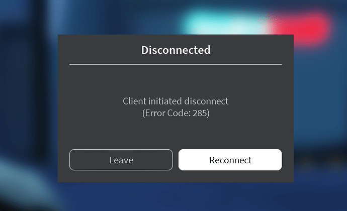 Client Initiated Disconnect Game Design Support Developer Forum Roblox