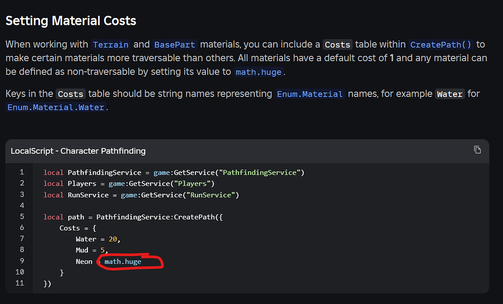 How to make pathfind avoid terrain - Scripting Support - Developer Forum | Roblox