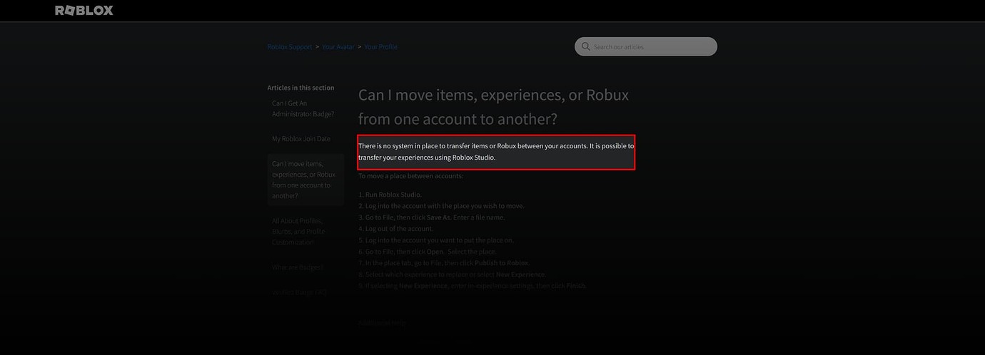 Cross-Account Avatar Accessory Transfer - Website Features - Developer ...