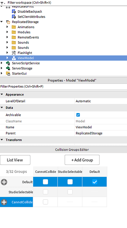 Viewmodel is pushing the character [SOLVED] - Scripting Support - Developer Forum | Roblox