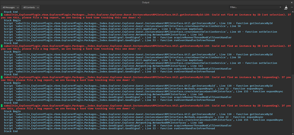 Util.getInstanceById:130: Could not find an instance by ID (expanding). - Studio Bugs ...