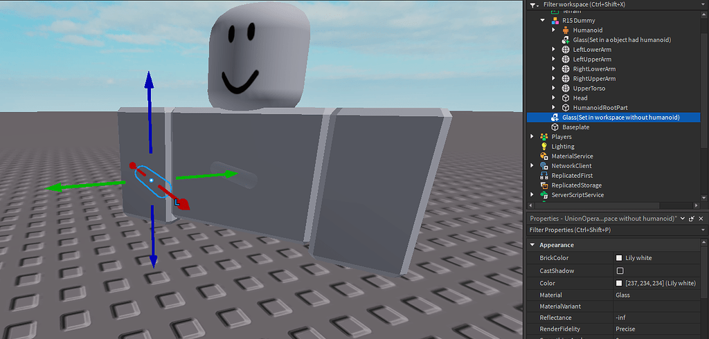 Objects set material "Glass" invisible are auto appear itself while move it into any models have ...