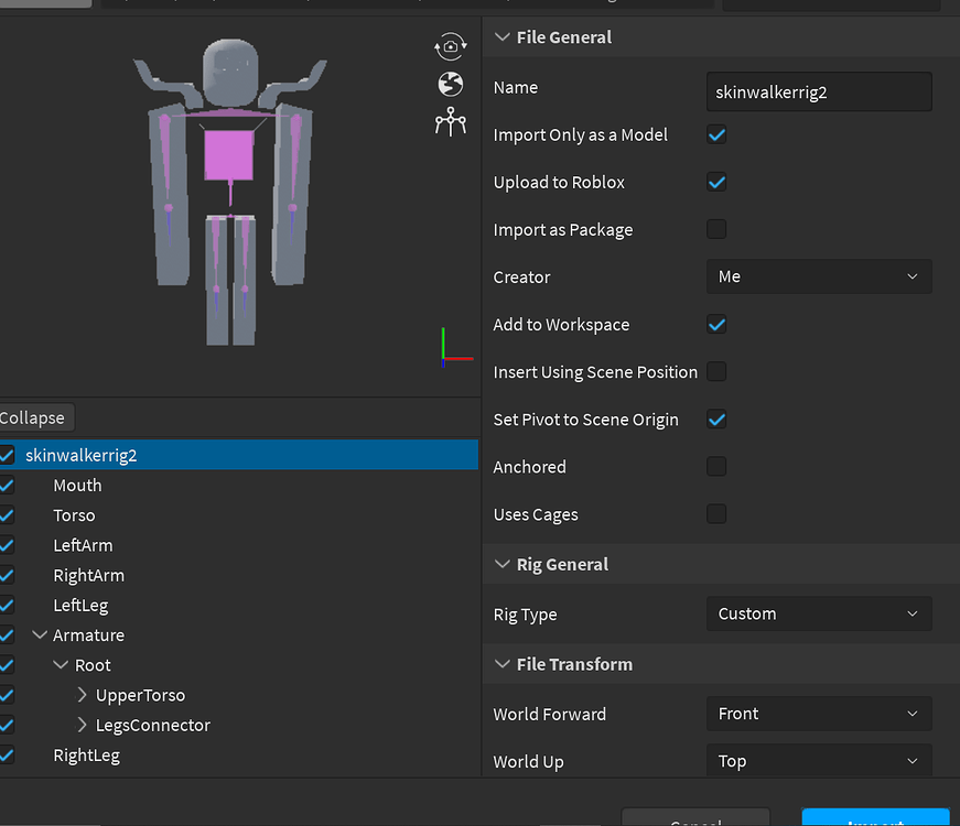 Upside Down Bones Break When Importing Rig Building Support