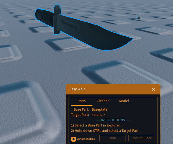 Moon Animator 2 easy weld not working - Art Design Support - Developer Forum | Roblox