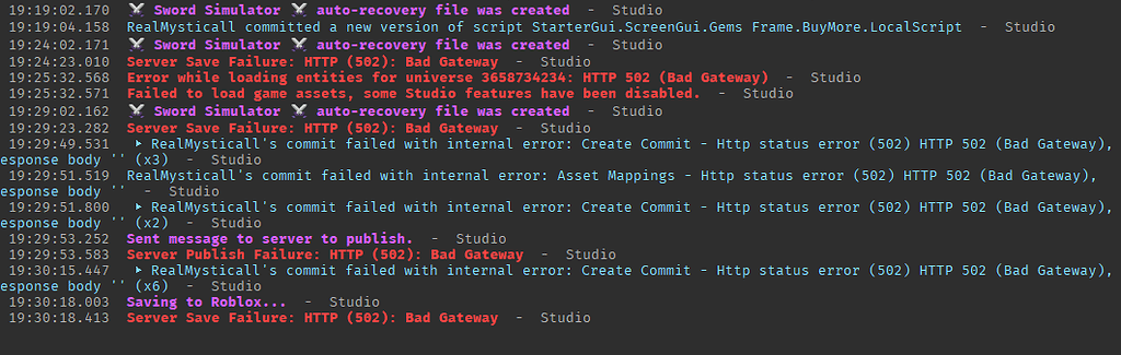 502 Error, Cant Save (NEED HELP URGENTLY) - Platform Usage Support ...