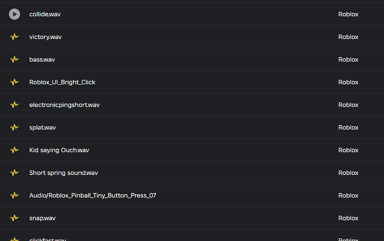 How can i find audio uploaded by ROBLOX ITSELF - Game Design Support ...