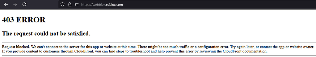 Webblox.roblox.com errors out - Roblox Application and Website Bugs ...