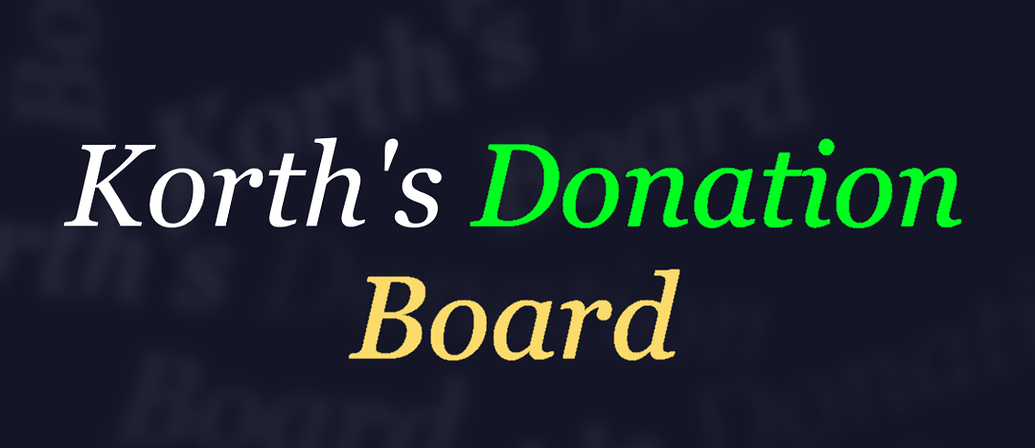 Korth's Donation Board - The Best Donation Board! - Community Resources ...