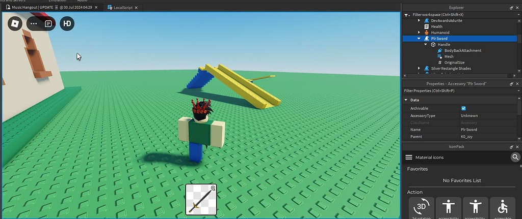 Back accessory won't show up on the client - Game Design Support - Developer Forum | Roblox