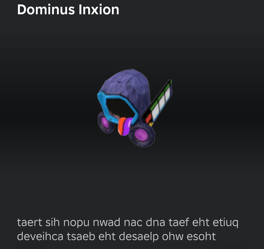 Ugc dominus inxion - Bulletin Board - Developer Forum | Roblox