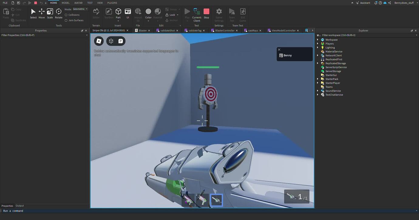 Custom sniper rifle made with the Roblox Fps System Place - Community ...