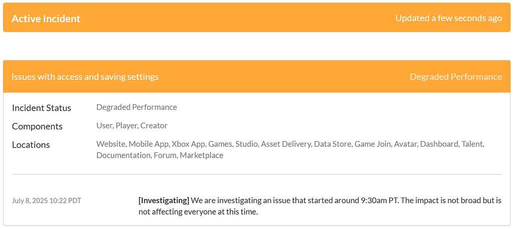 Widespread Roblox Outage Disrupts Datastores, Purchases, and Studio ...