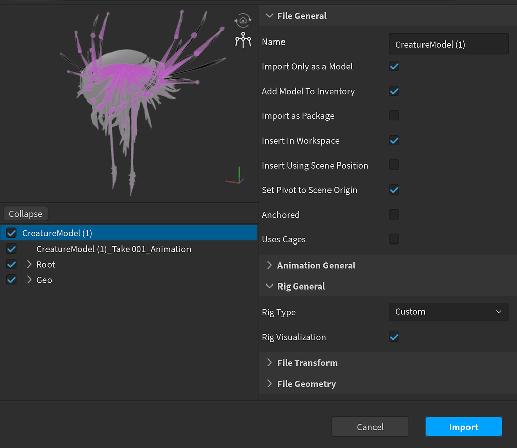Rig Visualization in 3D Importer - Announcements - Developer Forum | Roblox