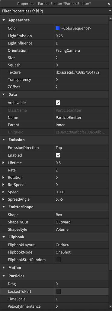 Particles aren't appearing - Art Design Support - Developer Forum | Roblox