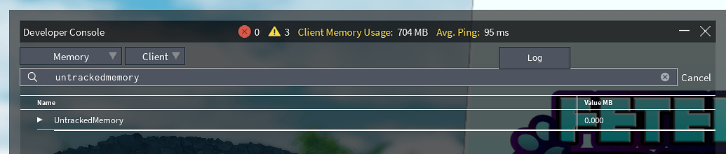 Untracked Memory - Scripting Support - Developer Forum | Roblox