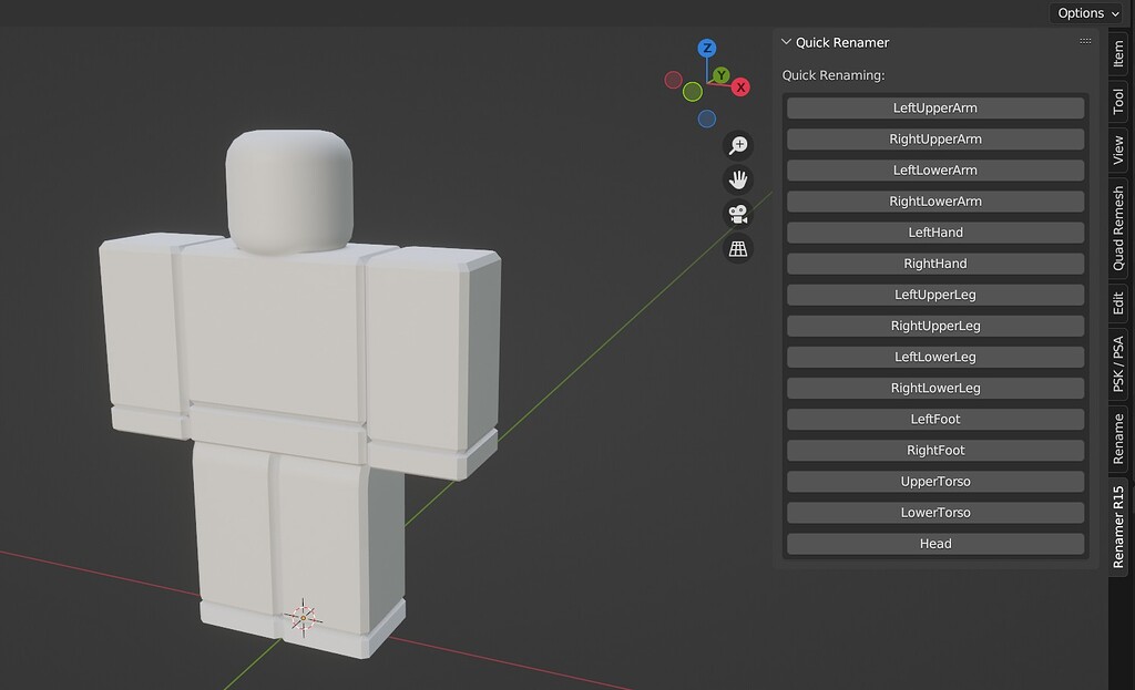 Plugin for Blender. Rename meshes like R15 - Creations Feedback ...