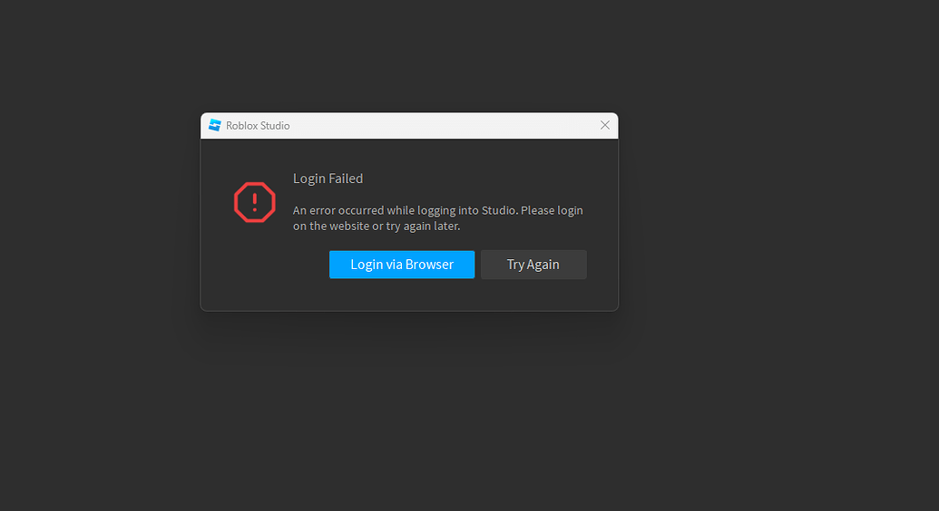 I cant log in - login failed, please try again later - Studio Bugs ...