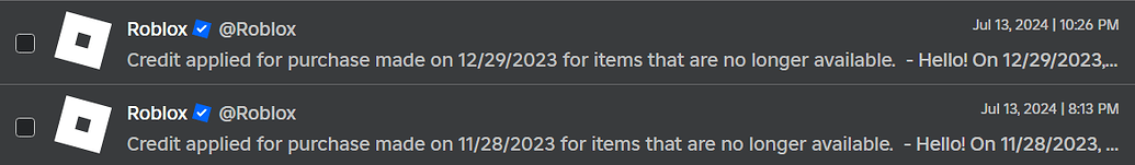 Receiving multiple "Credit Applied" messages on repeat - Roblox ...