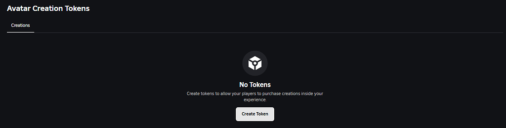 Avatar Creation Tokens? - Platform Usage Support - Developer Forum | Roblox