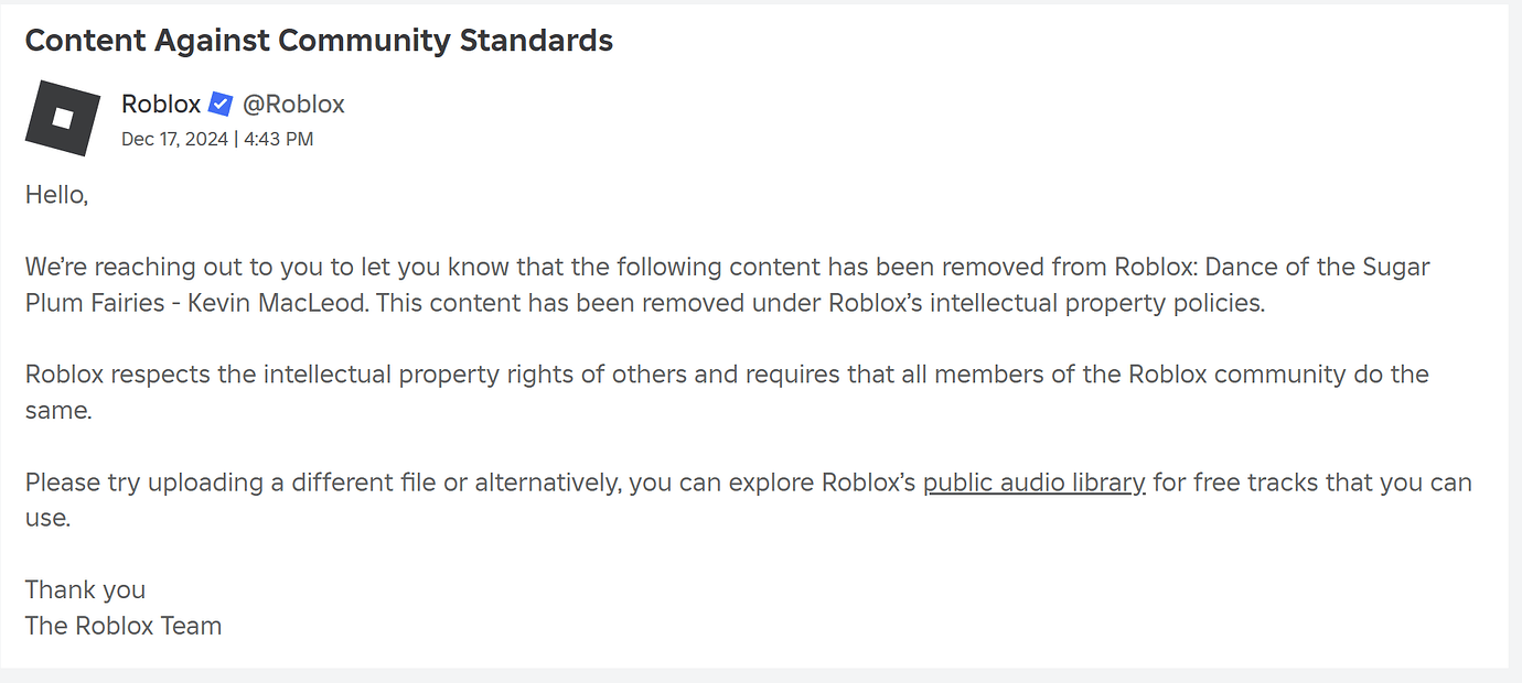 Incorrectly Moderated Music - Platform Usage Support - Developer Forum ...
